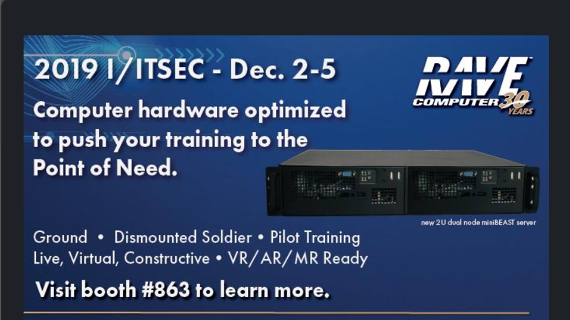 RAVE at I/ITSEC 2019 - RAVE Computer